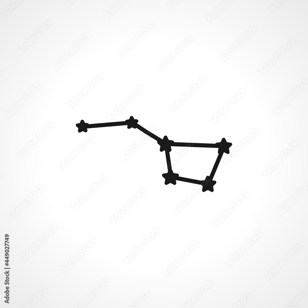Constellation Ursa Major, Big Dipper icon. Big Dipper simple vector ...