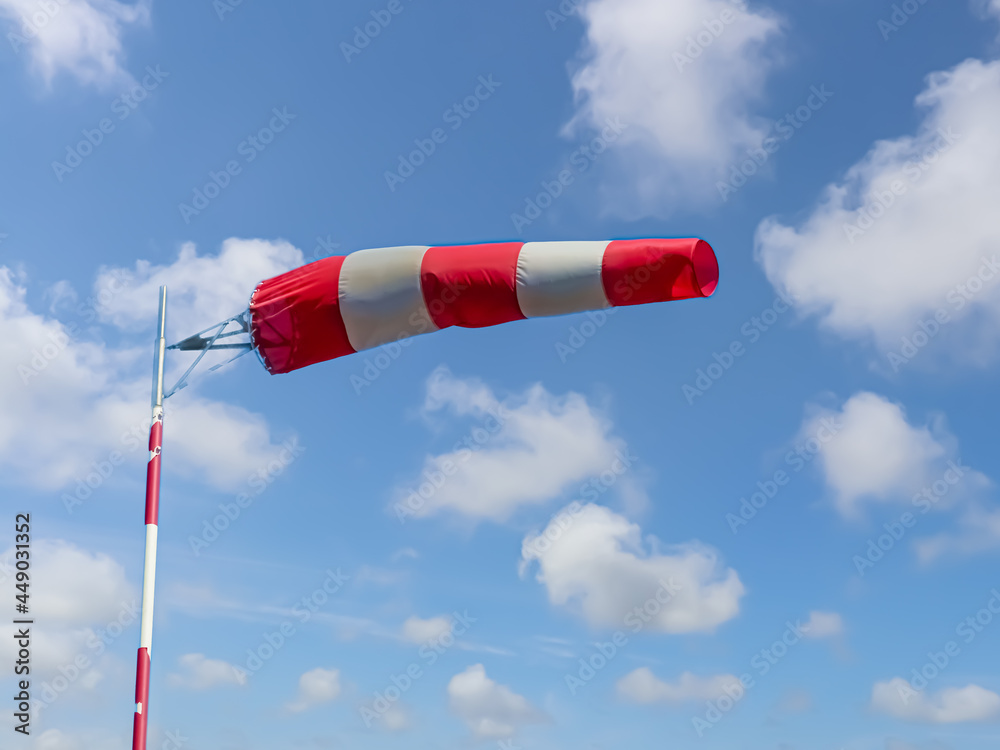 flag to indicate the strength and direction of the wind for flights ...