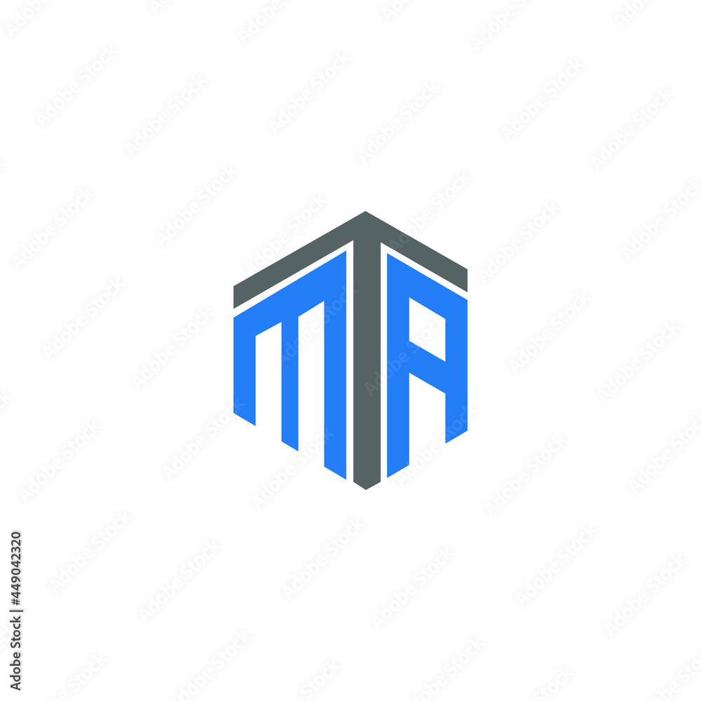 MTA letter logo abstract design. MTA unique design, MTA letter logo ...