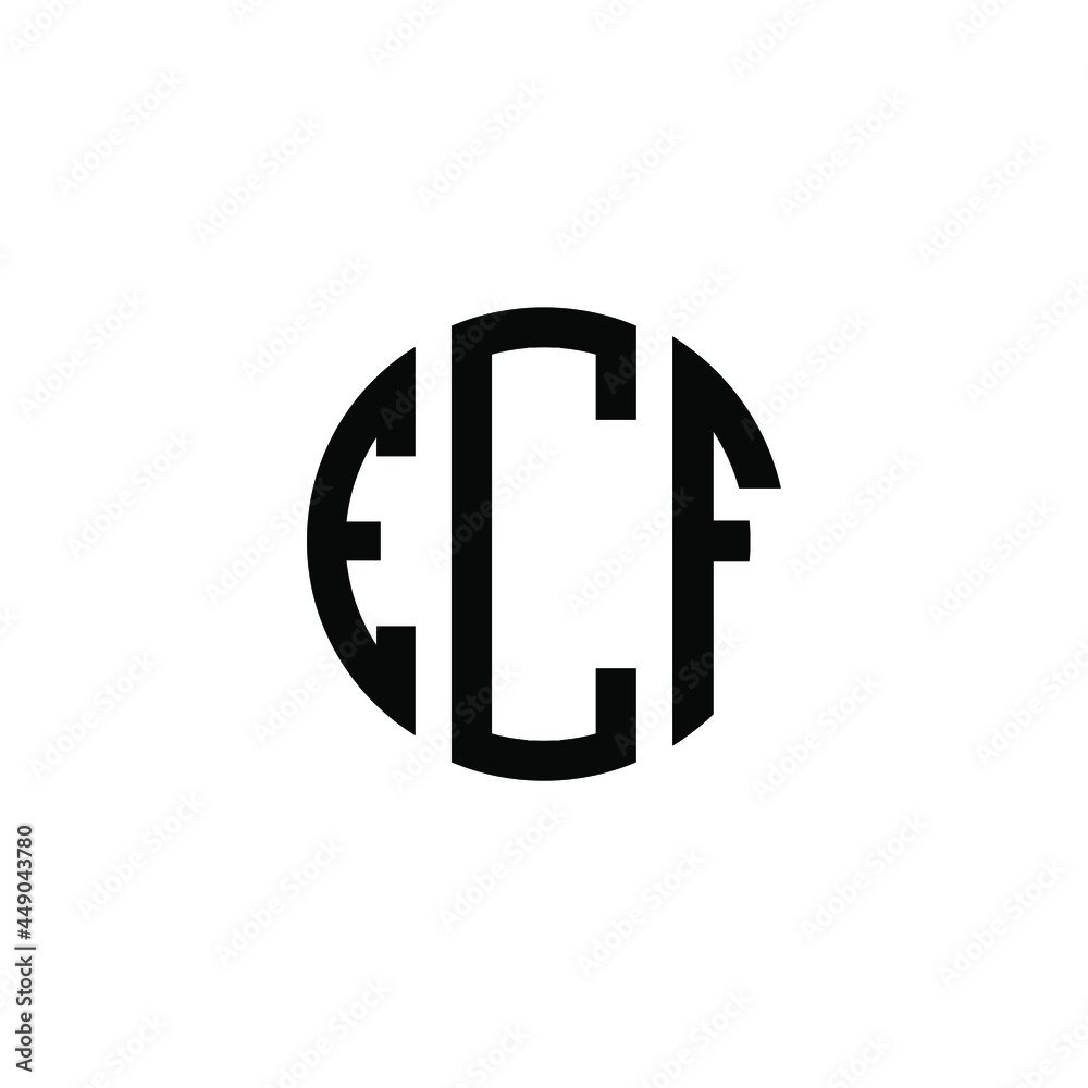 Ecf Letter Logo Design Ecf Letter In Circle Shape Ecf Creative Three Letter Logo Logo With