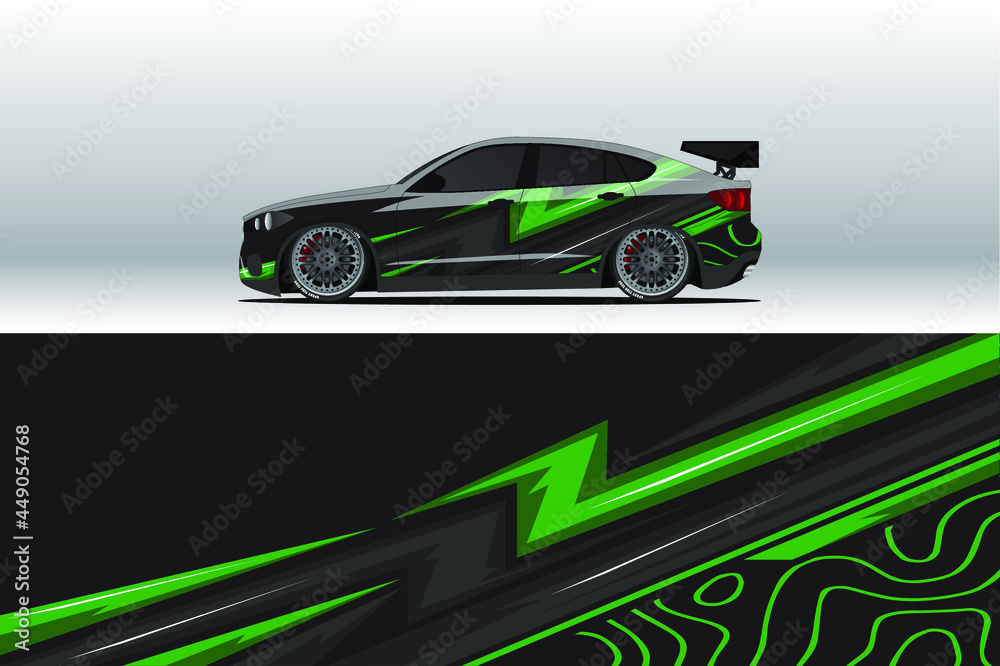 Car wrap decal designs. Abstract racing and sport background for racing ...