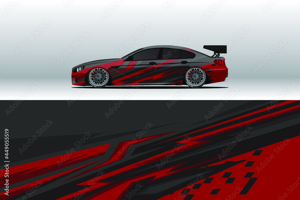 Car wrap decal designs. Abstract racing and sport background for racing ...