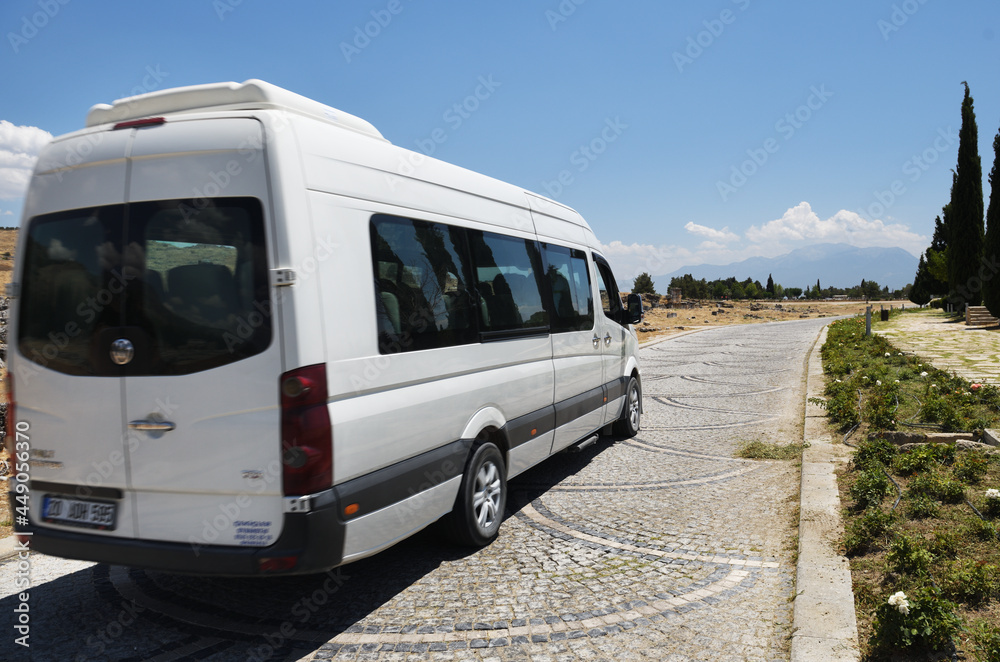 Cappadocia, Turkey 12.07.2021:White intercity bus Volkswagen Crafter on ...