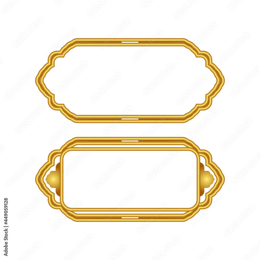 Elegant line islamic border decorative design Stock Vector | Adobe Stock