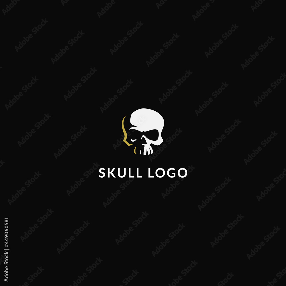 skull vector logo design. logo template Stock Vector | Adobe Stock