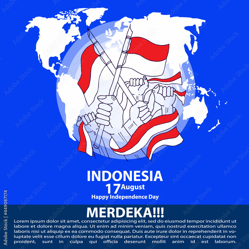 Independence day indonesia, 17 august, poster and banner Stock ベクター ...