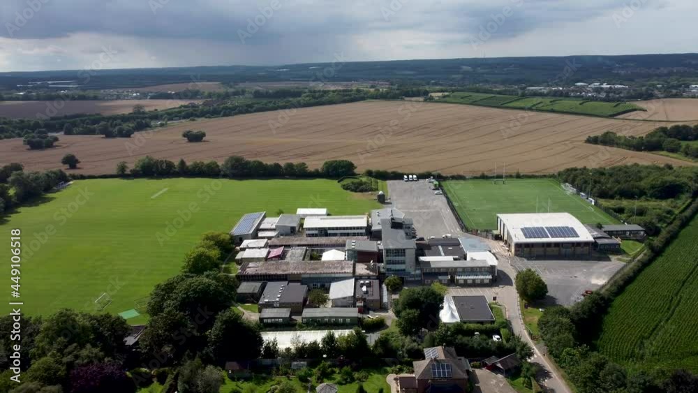 4K drone footage of Simon Langton Boys school in Canterbury, Kent, UK ...
