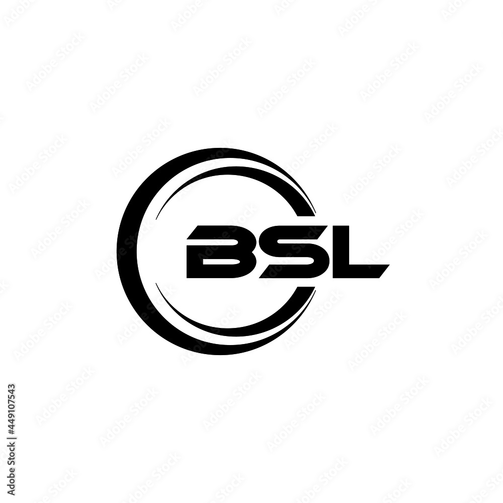 BSL letter logo design with white background in illustrator, vector ...