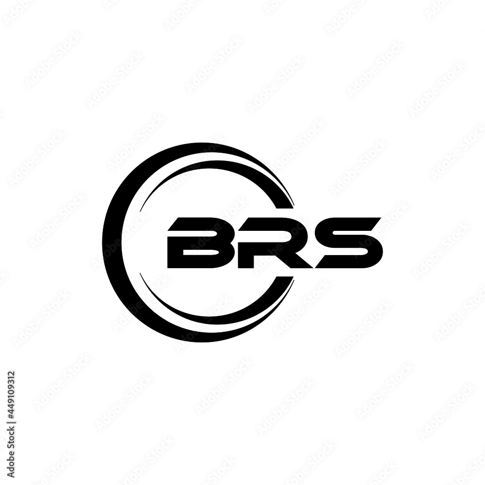 Vecteur Stock BRS letter logo design with white background in ...
