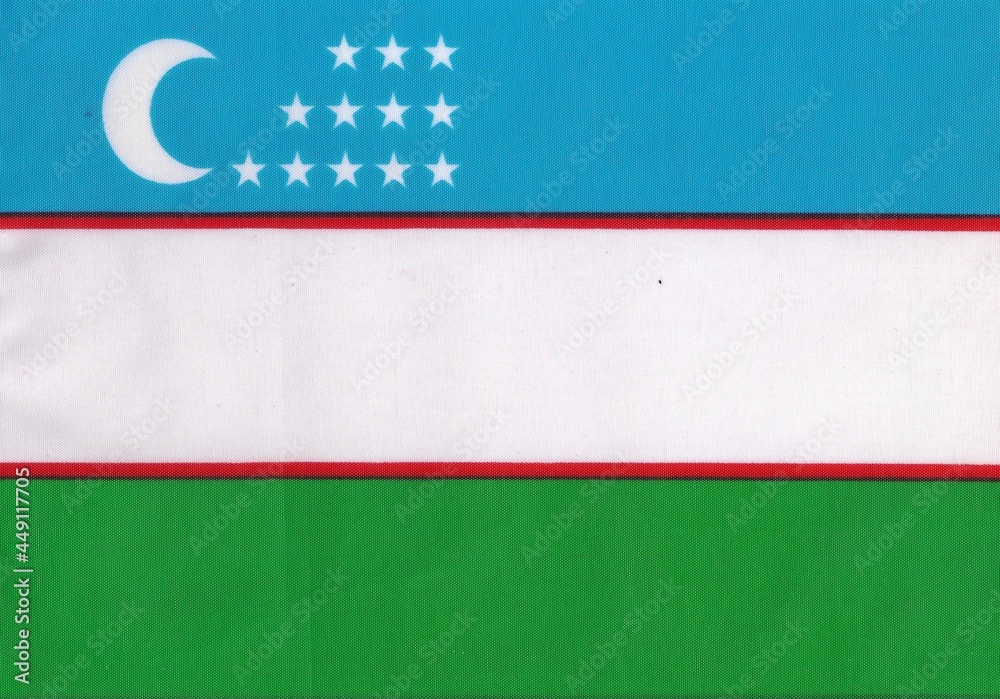National flag of the country of uzbekistan Stock Photo | Adobe Stock