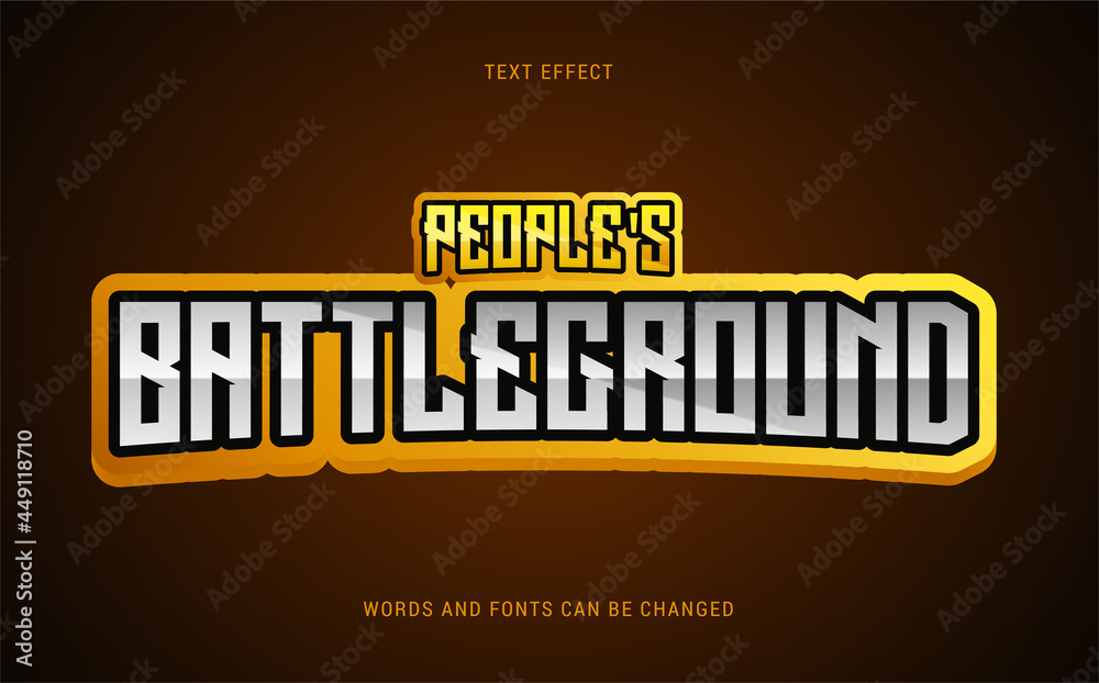 people's battleground text effect 100% editable eps cc Stock Vector ...