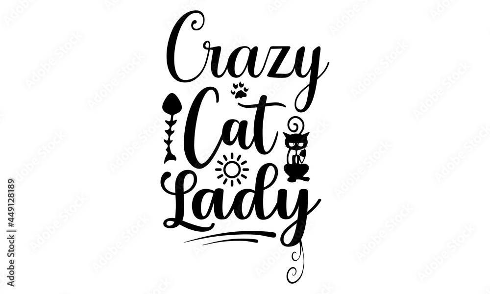 Vetor do Stock: Crazy cat lady svg,Cat Svg, Bundle Svg, Cat Bundle Svg ...
