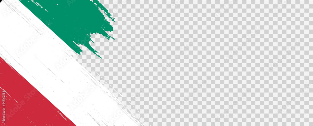 Italy flag with brush paint textured isolated on png or transparent ...