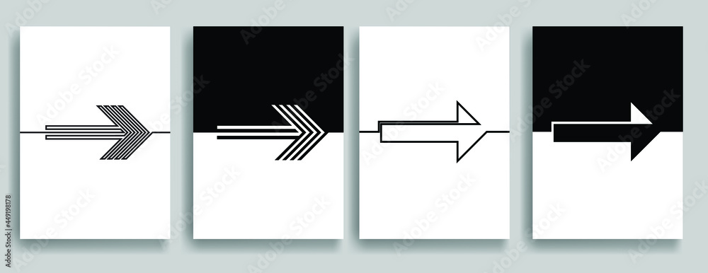 Aesthetic geometric brochures . One line logo . Modern art .Abstract ...