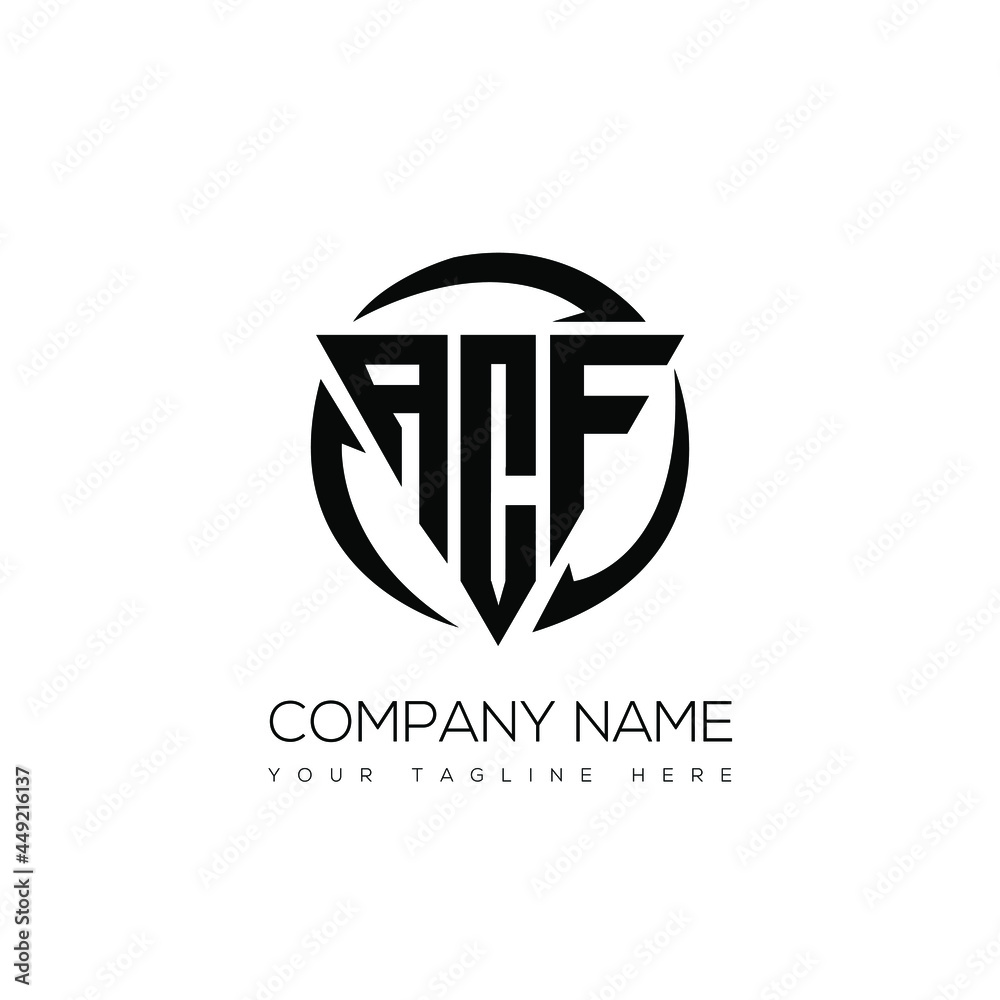 ACF letter logo abstract design. ACF unique design, ACF letter logo ...