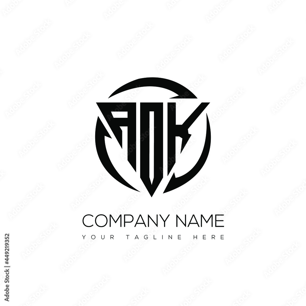 AOK letter logo abstract design. AOK unique design, AOK letter logo ...