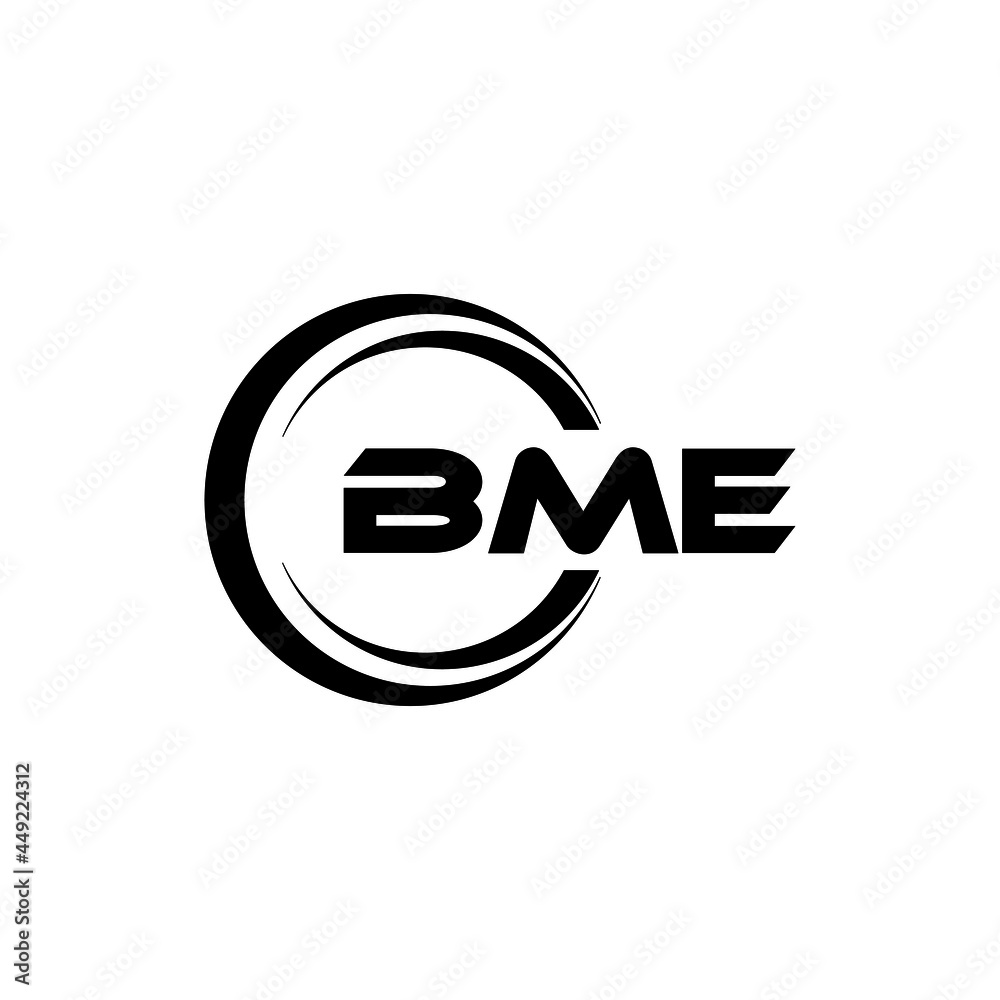 BME letter logo design with white background in illustrator, vector ...