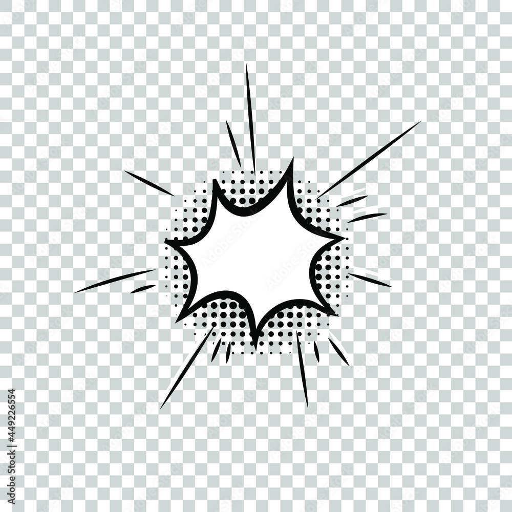 Vector Bubble isolated on Light Transparent Background, Halftone ...