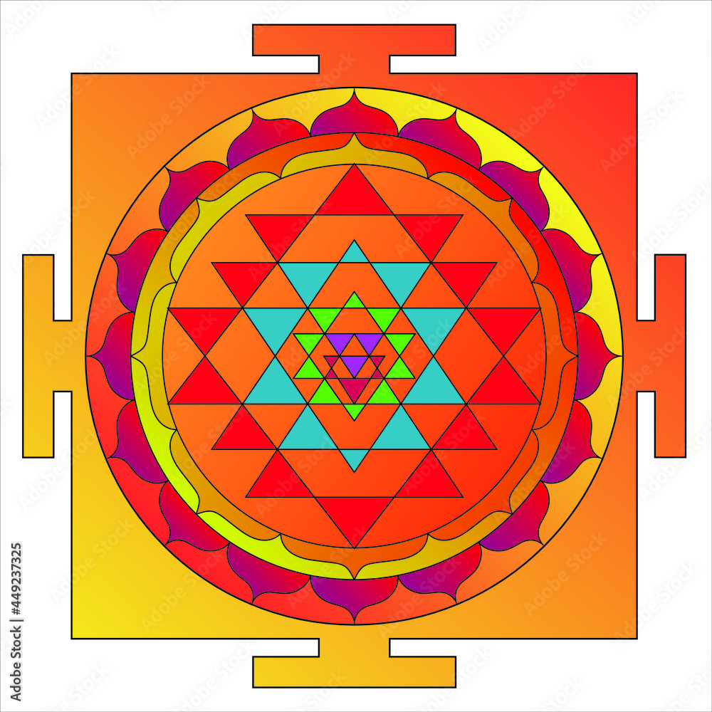 Yantra laksmi, a symbol of wealth and prosperity in Hinduism. Shri ...