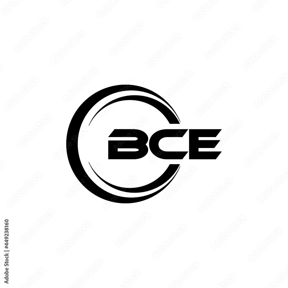Vecteur Stock BCE letter logo design with white background in ...