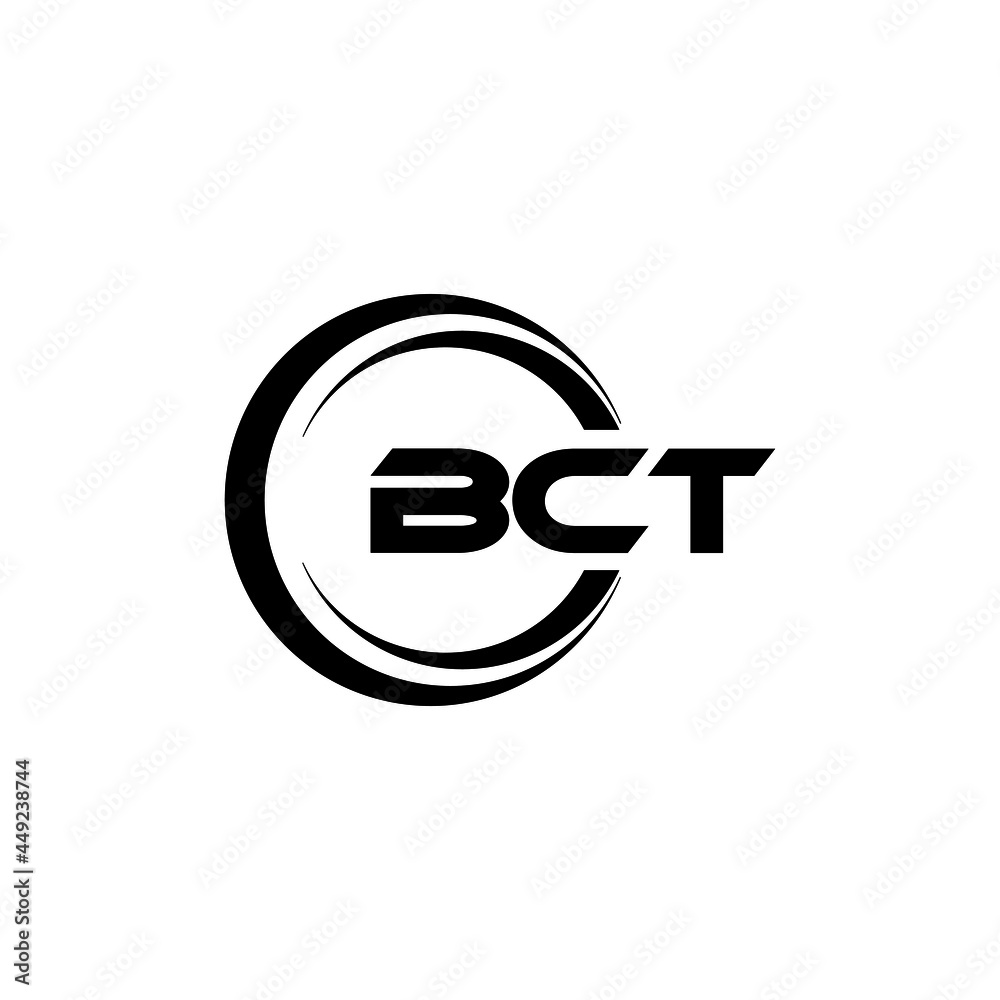 BCT letter logo design with white background in illustrator, vector ...