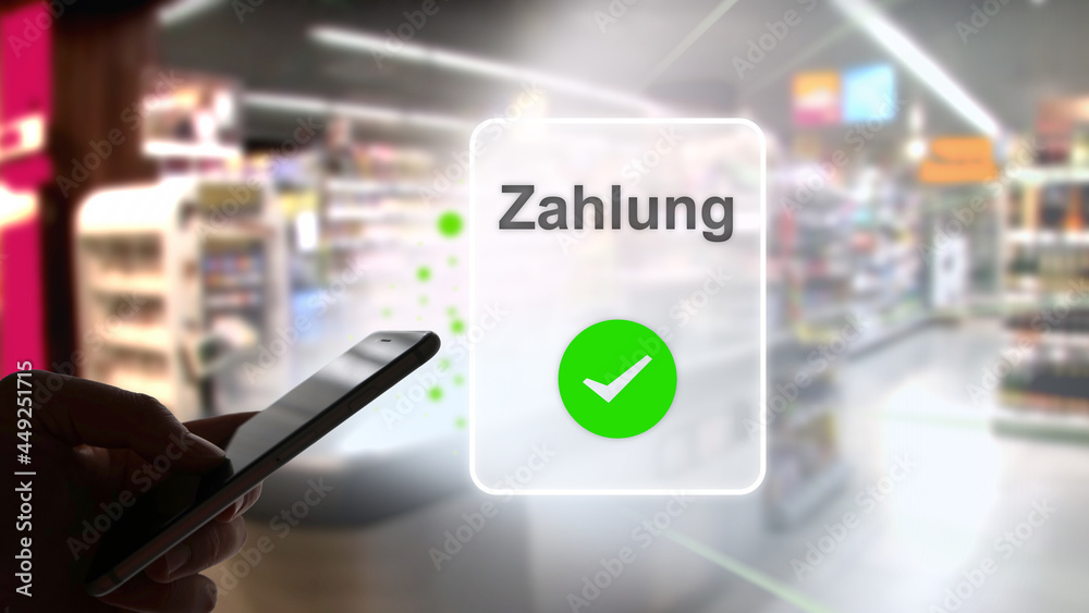 Zahlung mittels eines digitalen Bezahldienstes und einem Smartphone im ...