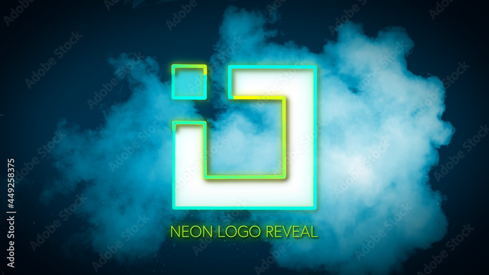 Smoky Neon Logo Reveal Stock Template | Adobe Stock