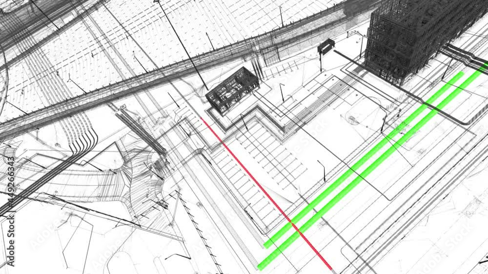 Demonstration of the intersection clashes of utilites city systems of ...