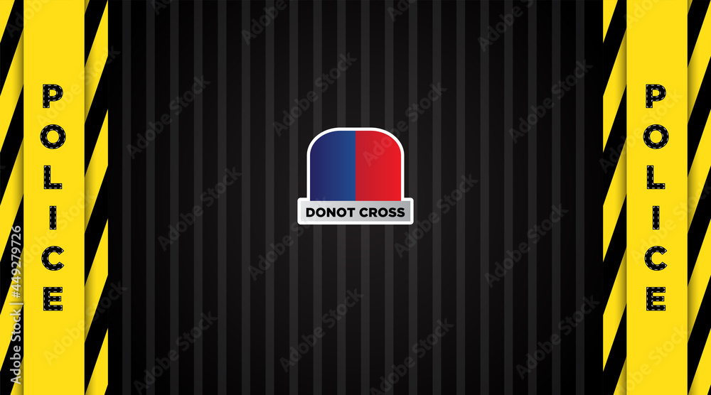Vector Illustration of a Police Line Tape Design Background Border on ...