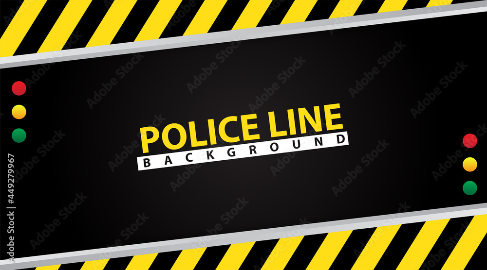 Vector Illustration of a Police Line Tape Design Background Border on ...