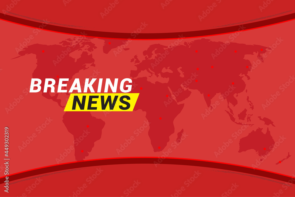 Breaking News background with world map. Modern futuristic breaking ...