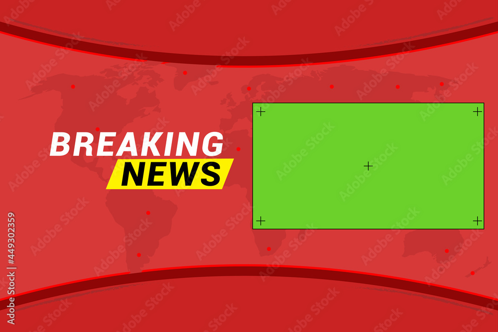 Breaking News background with world map. Modern futuristic breaking ...