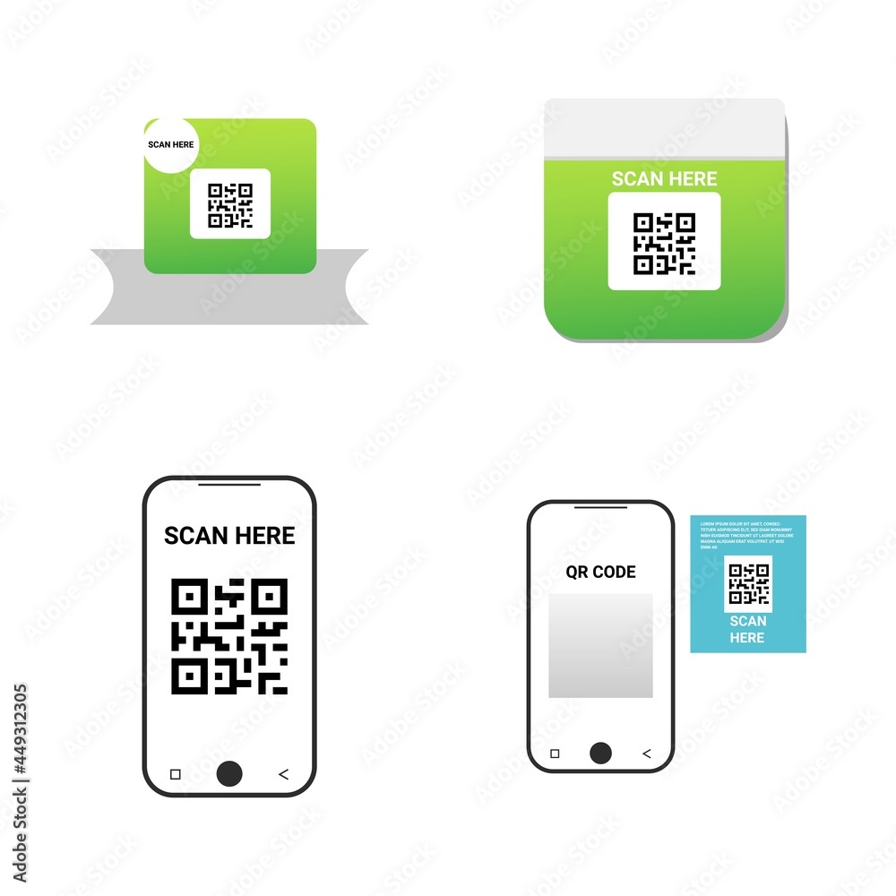 Nice QR code free download with paper divider style Stock Vector ...
