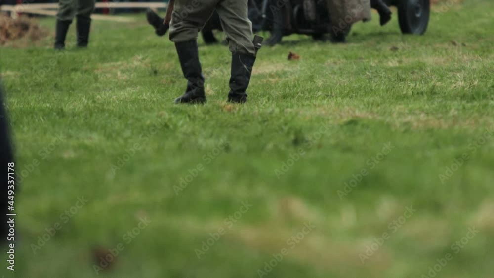 Soldier in uniform of Wehrmacht of German army during World War II ...