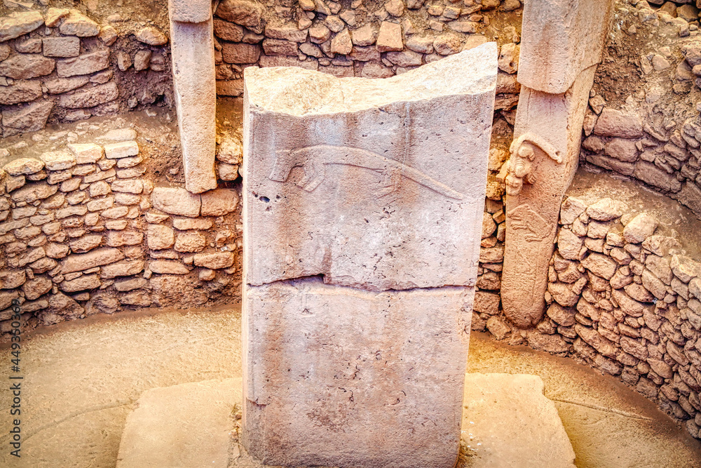 The beginning of time. Ancient site of Gobekli Tepe in Turkey. Gobekli ...