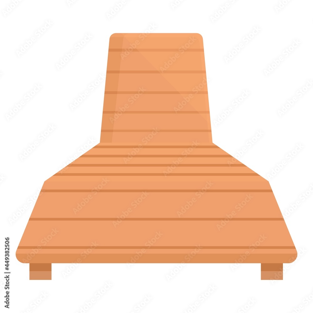 Deckchair icon cartoon vector. Beach chair. Sunbed deck Stock Vector ...
