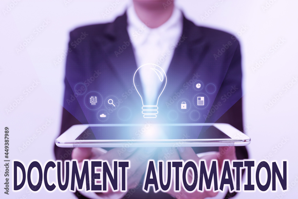 Conceptual caption Document Automation. Conceptual photo workflows that ...