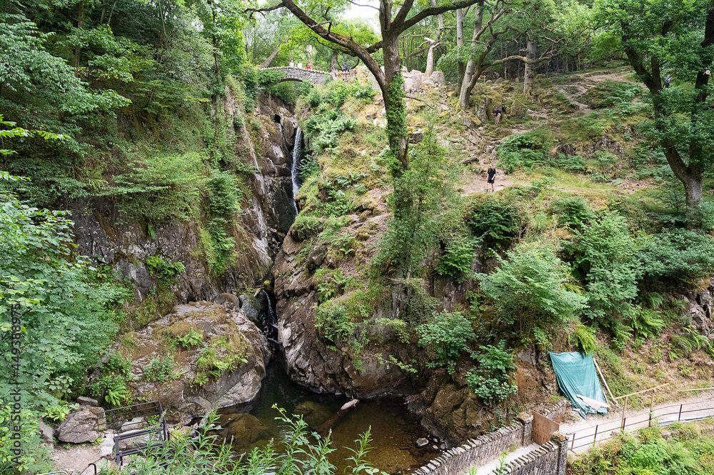 Waterfall in nature. Air Force Falls Lake District United Kingdom ...