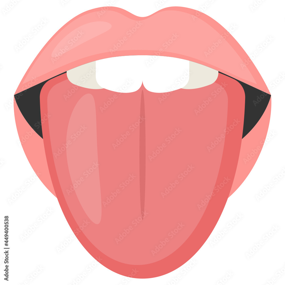 Vektorová grafika „Taste buds on human tongue Concept Vector color Icon ...