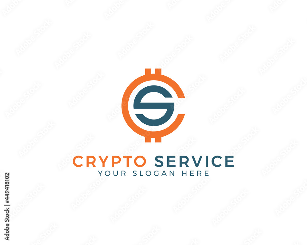 crypto service logo Stock Vector | Adobe Stock