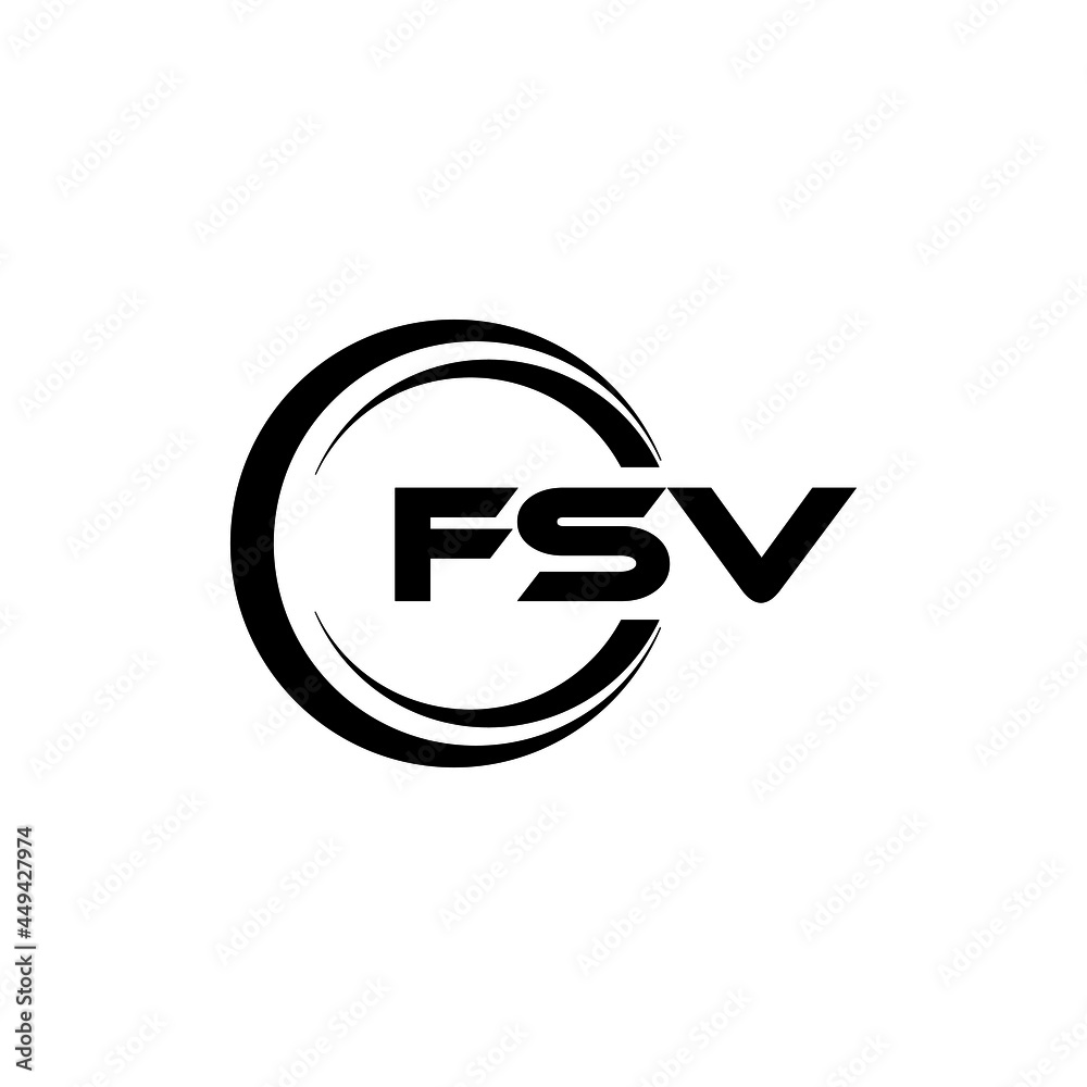 FSV letter logo design with white background in illustrator, vector ...