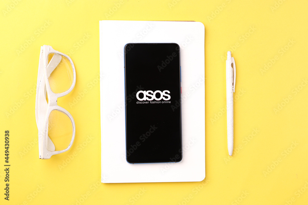 Assam, india - May 18, 2021 : ASOS.com logo on phone screen stock image ...