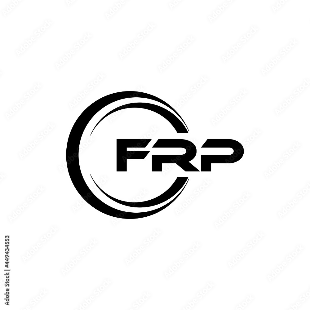FRP letter logo design with white background in illustrator, vector ...