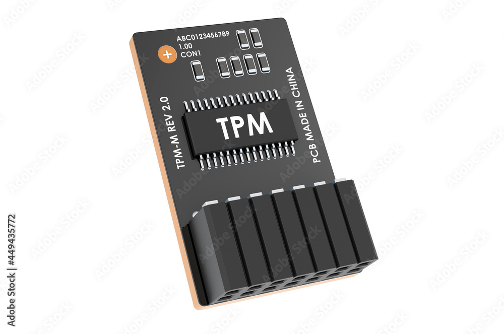 Trusted Platform Module, TPM. 3D rendering Stock Illustration | Adobe Stock