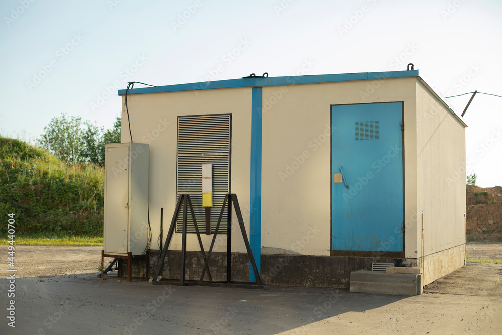 Electric booth. High voltage transformer. House electrification tool ...