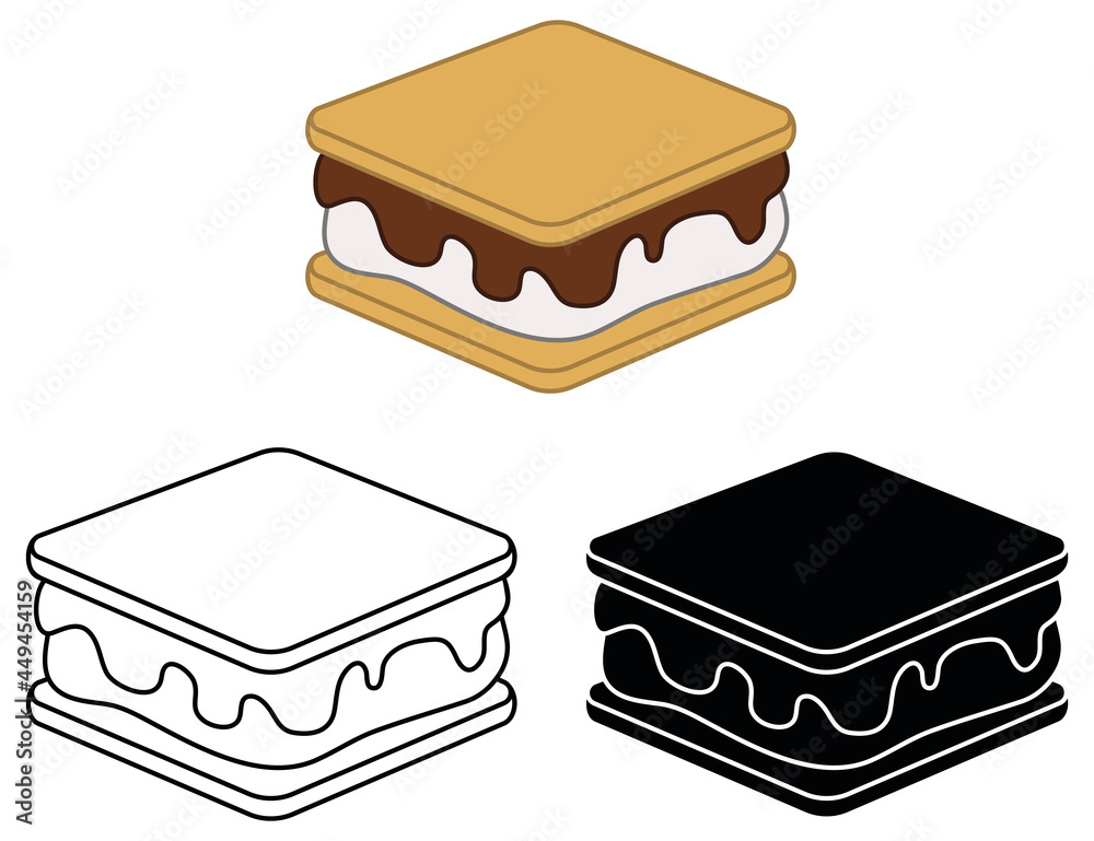 Campfire Smores Clipart