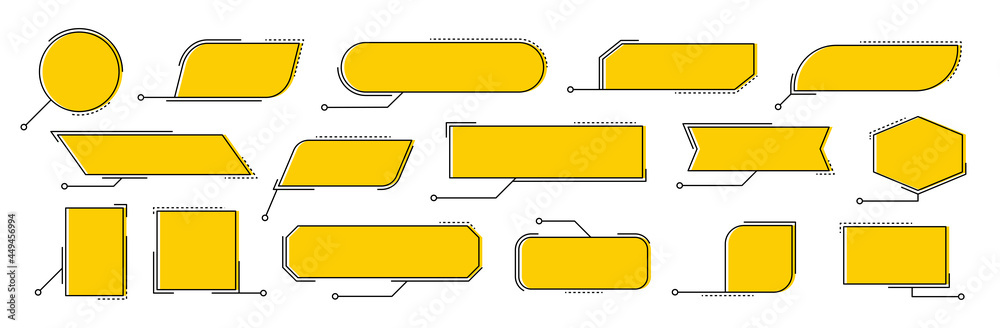 Set of callouts titles template. Callouts titles elements for web ...