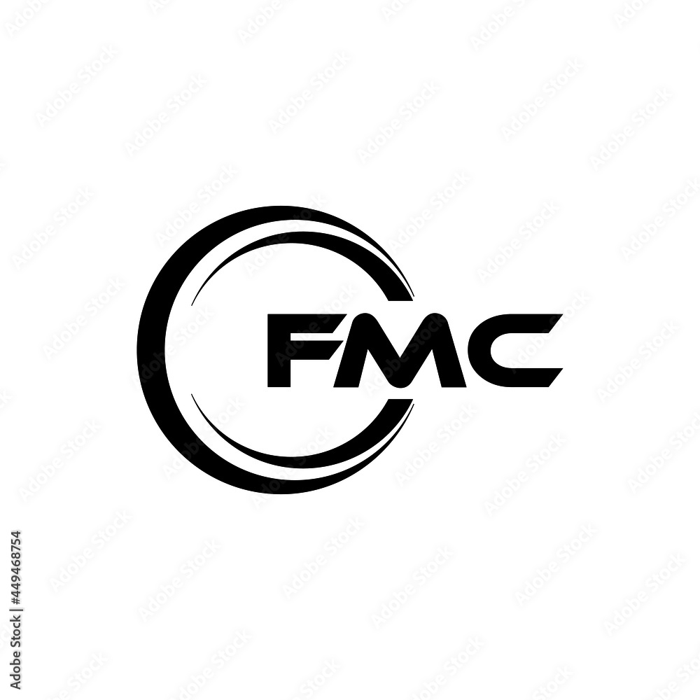 FMC letter logo design with white background in illustrator, vector ...