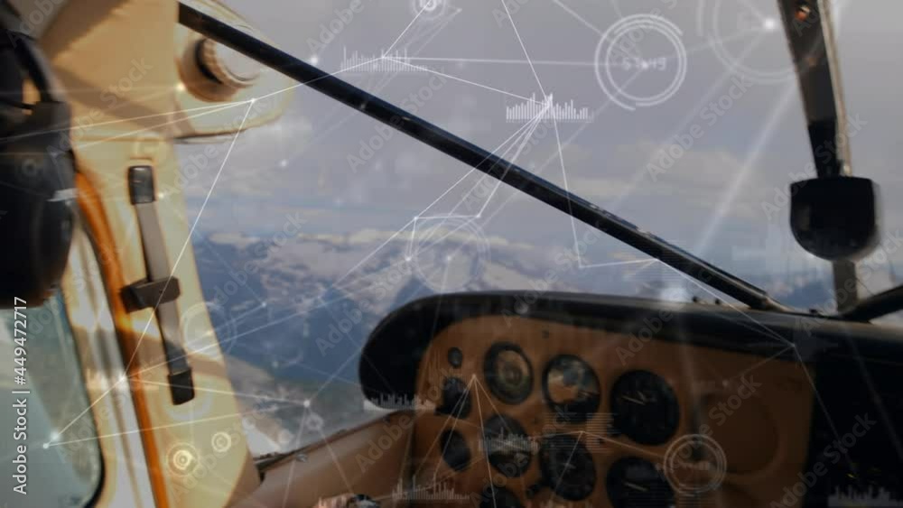 Network of connections and data processing against caucasian pilot ...