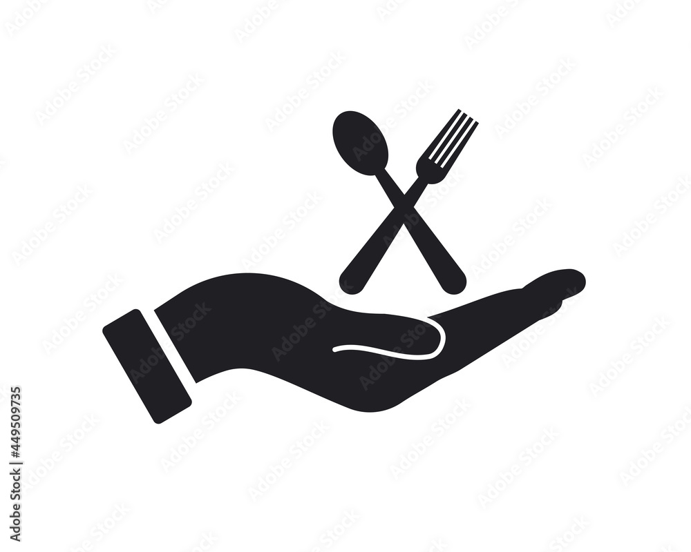 Hand Restaurant logo design. Restaurant logo with Hand concept vector ...